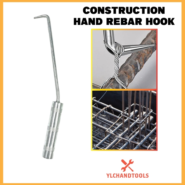 10" Manual Steel Bar Hook Hand Rebar Hook Wire Tie Up Construction Site ...