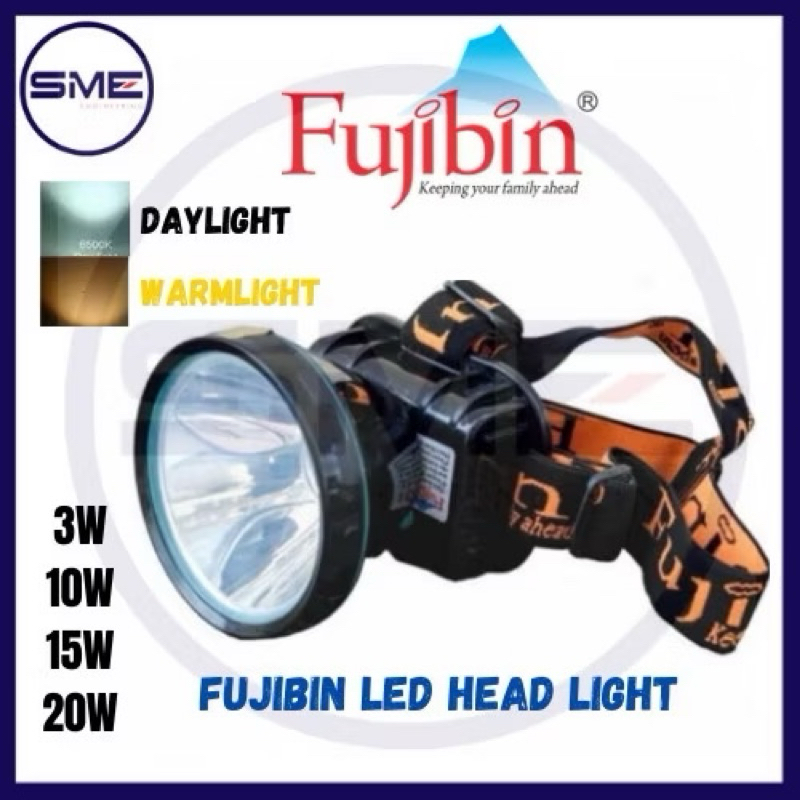 ORIGINAL FUJIBIN HIGH POWER RECHARGEABLE LED HEAD LAMP / HEAD LIGHT ...