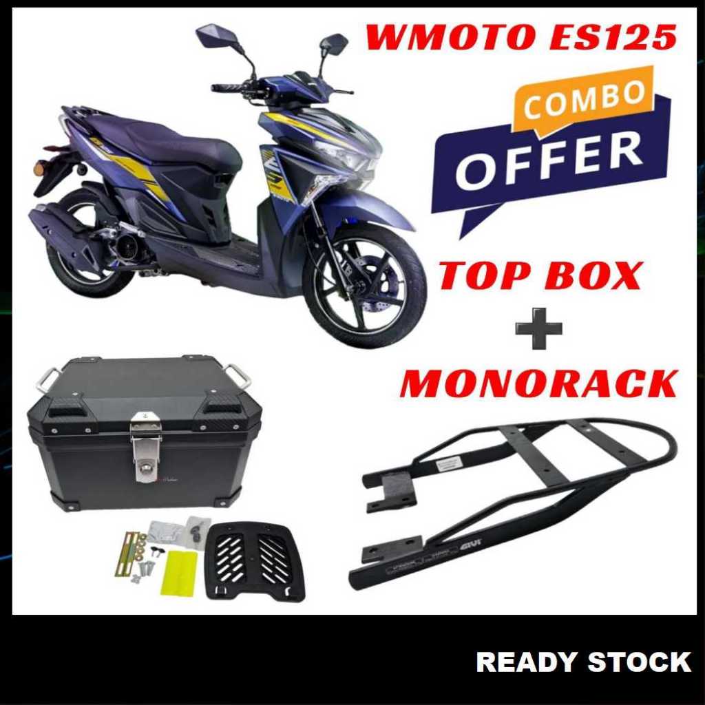 (WMOTO ES125) GIVI Monorack+Top Box BKP 30L/EMS 35L/GS 36L/SOYO 45L ...