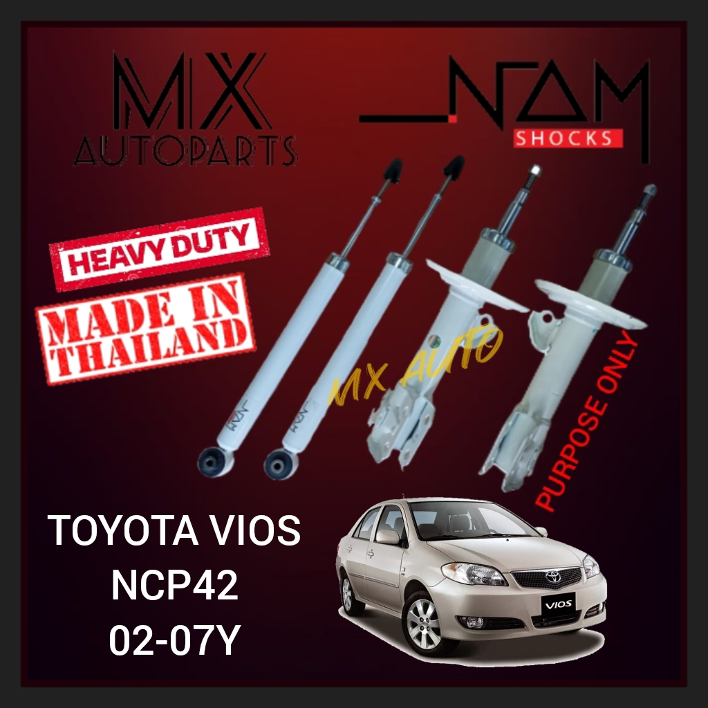 ( MADE IN THAILAND ) NAM HEAVY DUTY SHOCK ABSORBER TOYOTA VIOS NCP42 ...