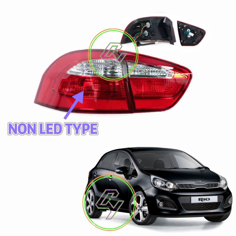 Kia RIO HATCHBACK 2012-2015 Rear Taillamp Bonnet boot Trunk Lid Back Up ...