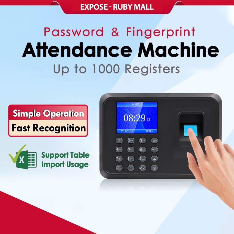 Attendance Machine Fingerprint Recognition Punch Card Machine Biometric ...