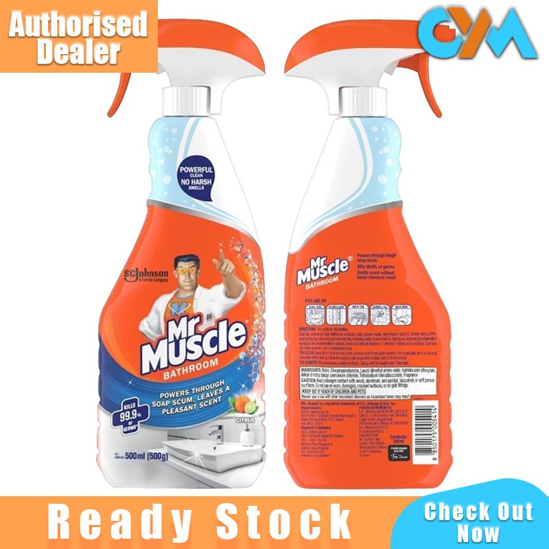 Mr Muscle Bath Cleaner 500g Kills 99.9Germs Powerful Clear No Harsh ...