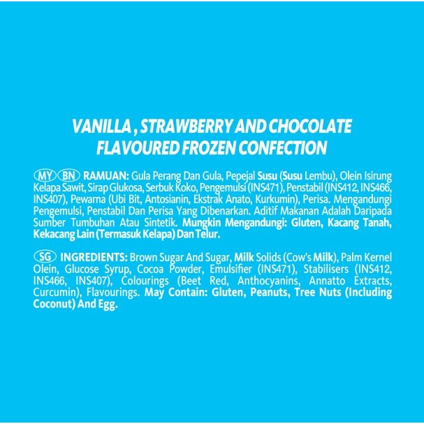 [Selected Area] NESTLÉ Neapolitan Frozen Confection 1.5L (1 Tub ...