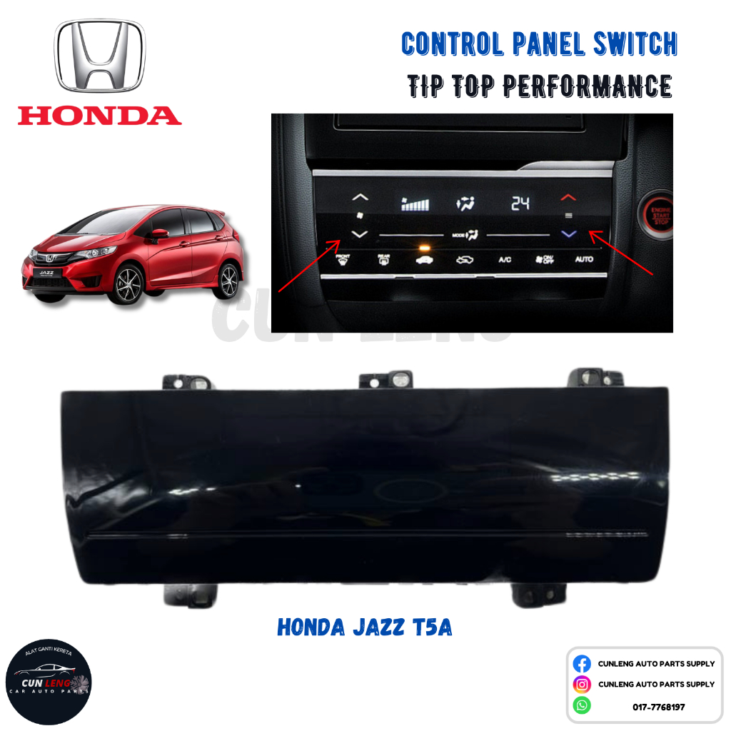 Original New - Honda Jazz T5A 2013 - 2019 Car Aircond Control Panel ...