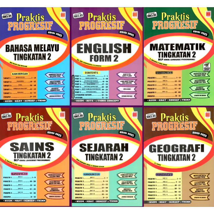 BUKU LATIHAN PRAKTIS PROGRESIF TINGKATAN 2 | Shopee Malaysia