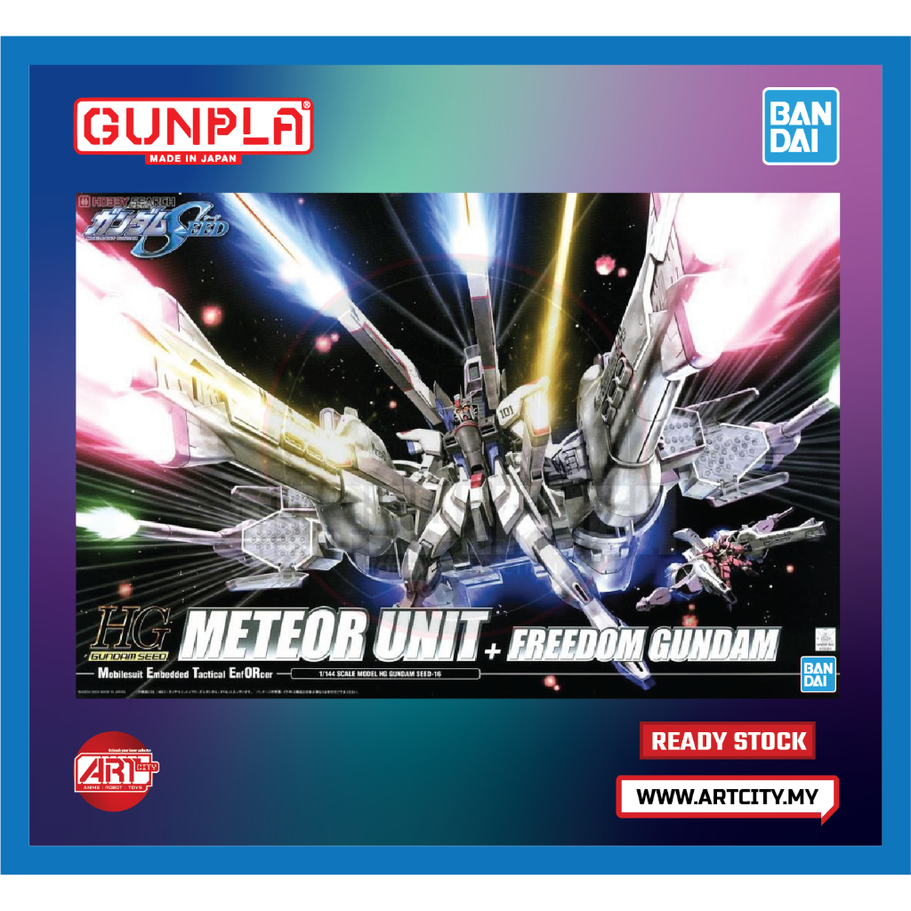 (READY STOCK) Bandai HG - HG Meteor Unit + Freedom Gundam - 1/144 Scale ...