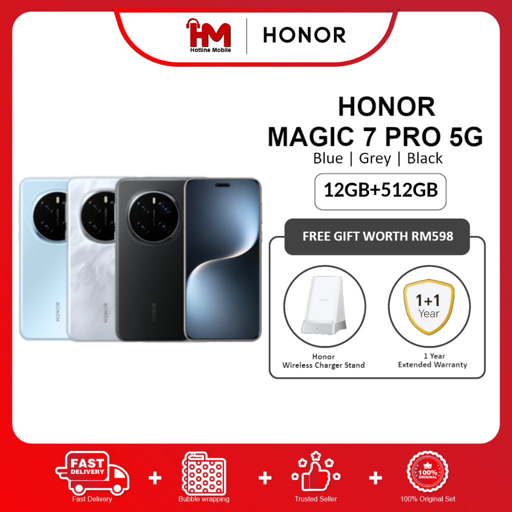 Honor Magic 7 Pro 5G Smartphone (12GB RAM+512GB ROM) | Original Honor Malaysia | Shopee Malaysia