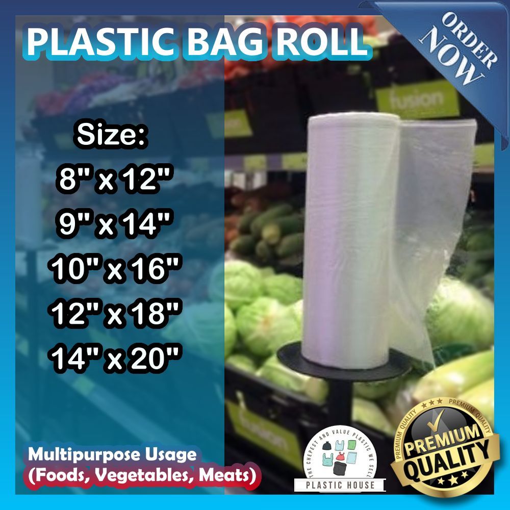 Plastic Roll / Bag On Roll / Flat Bag Roll / HM Roll 900Gram 保鲜袋 / HM ...