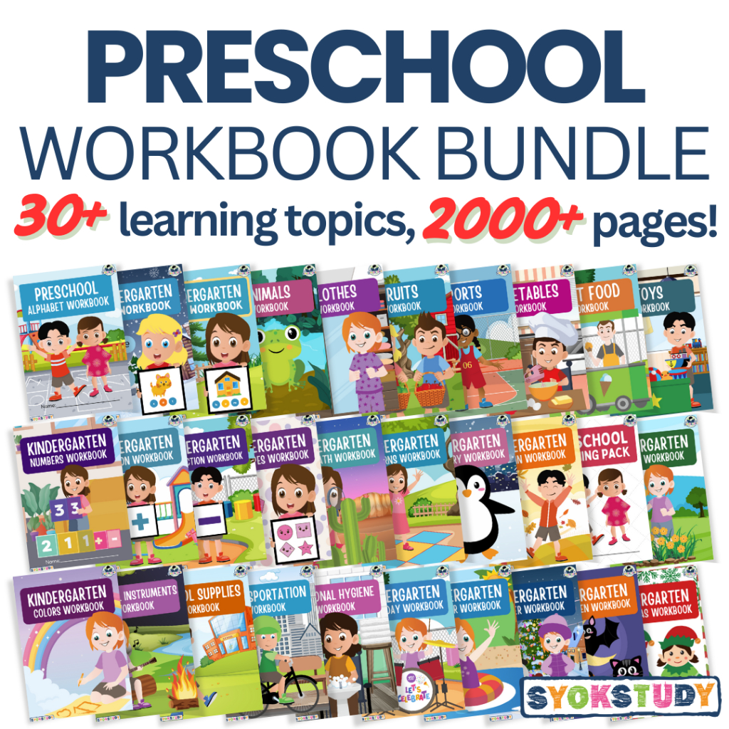 PDF | Preschool Kindergarten Workbook Bundle | Worksheet | Busy Book ...