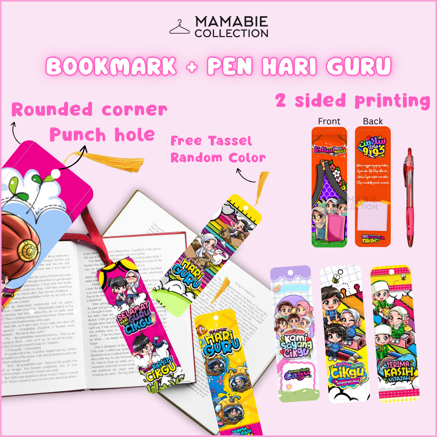 Bookmark Hadiah Hari Guru Teachers Day Gift Terima Kasih Cikgu Ustaz Ustazah Penanda Buku ...
