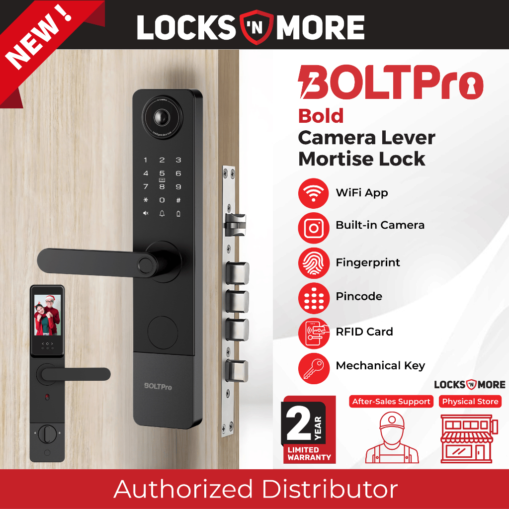 BOLTPro Bold Camera Lever Smart Lock | Shopee Malaysia