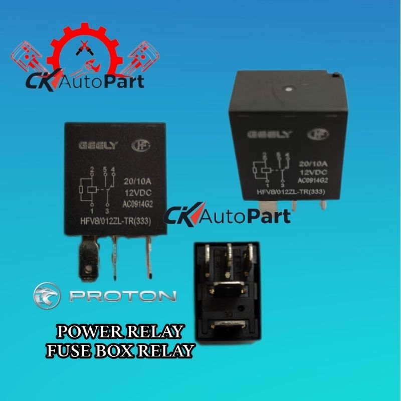 PROTON X50 X70 X90 POWER RELAY (5PIN) / FUSE BOX RELAY 20/10A 12VDC ...