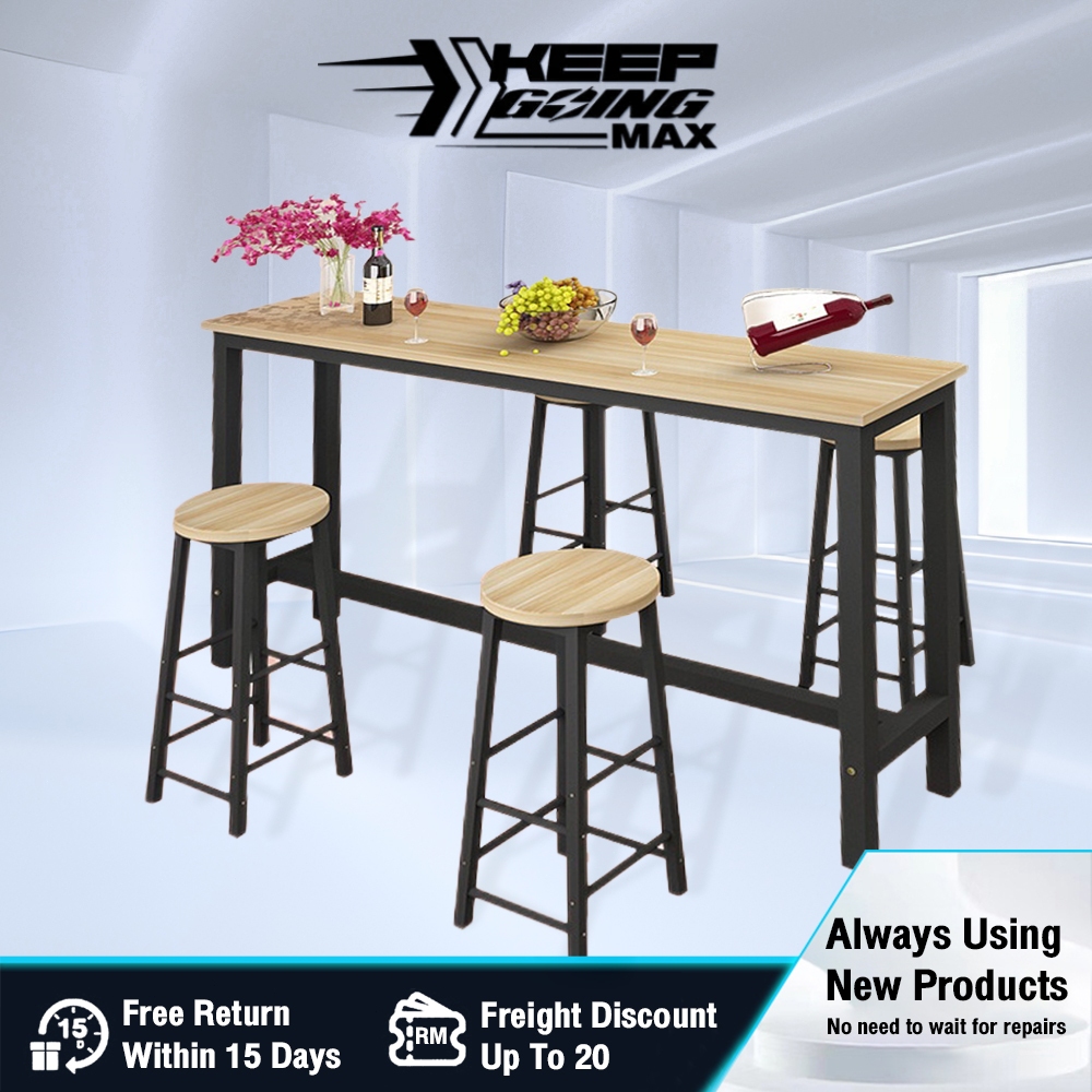 Bar table Set set makan Stool High chair Kerusi tinggi Modern stylish ...