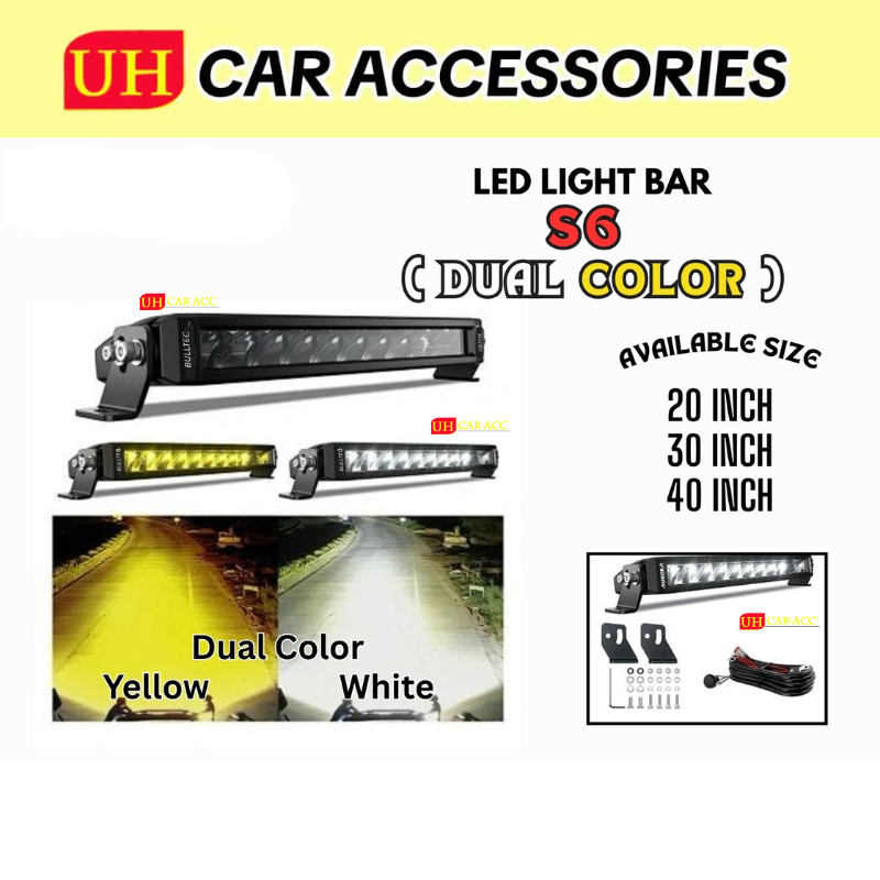 UNIVERSAL 4X4 BULLTEC S6 DUAL COLOR RANGER HILUX DMAX NAVARA TRITON LED ...