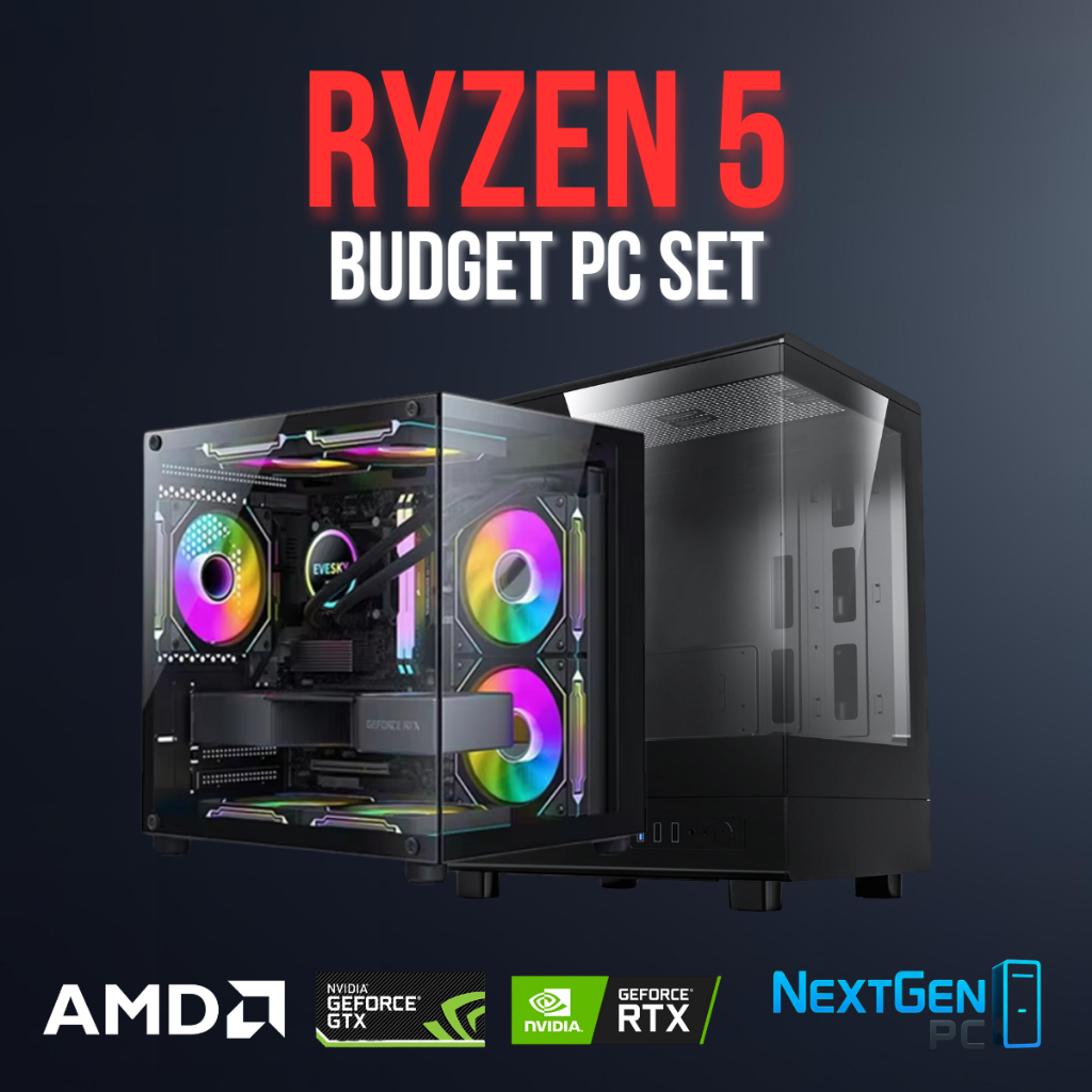 BUDGET GAMING PC SET AMD RYZEN 5/NVIDIA GTX RTX 1660S/3050/3060TI/4060 ...