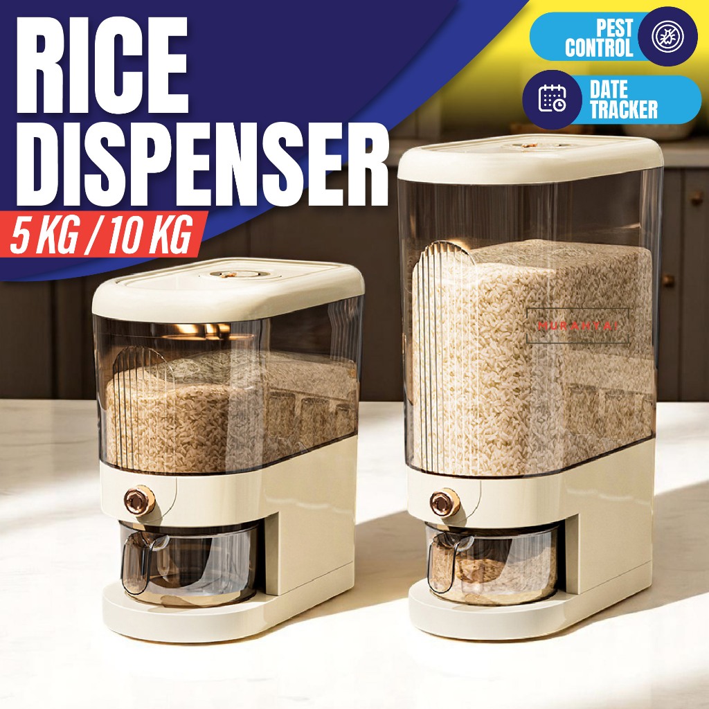 Rice Dispenser Bekas Beras Kitchen Organizer Food Container Rice ...