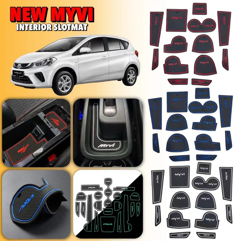 Perodua Myvi MG3 Years 2018~2024 Interior Slot Mat Car Coaster Cover ...