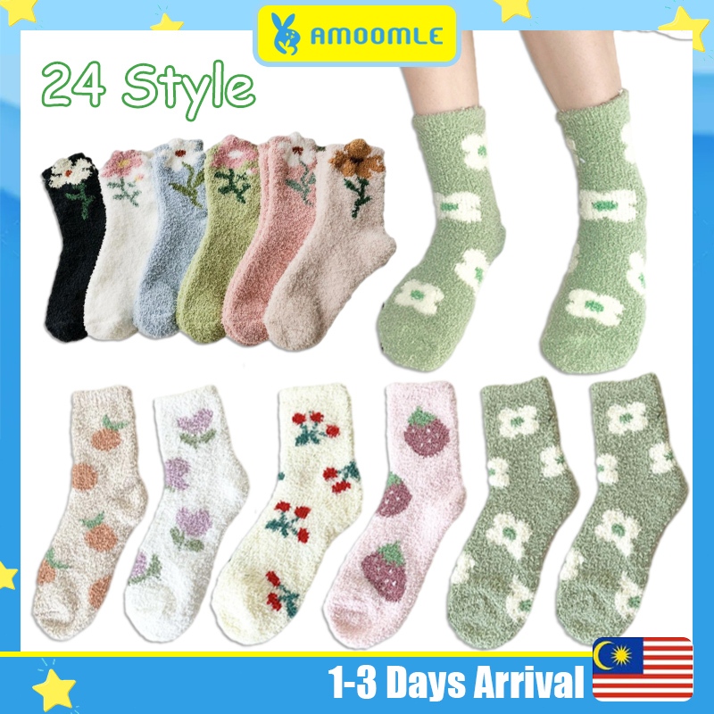 Maternity Stokin Winter Fluffy Sock Keep warm Women Tebal Confinement ...