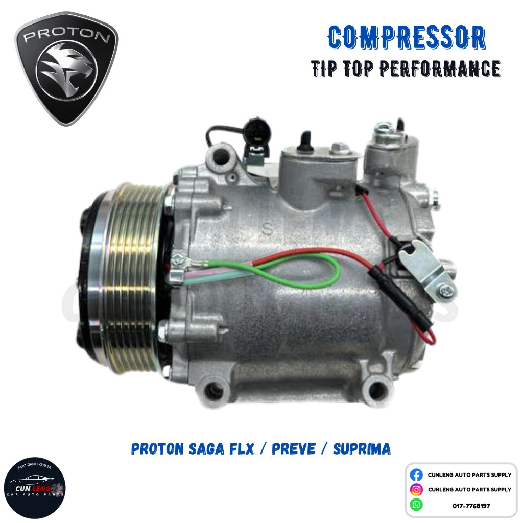 Proton Saga FLX / Proton Preve / Proton Suprima • Aircond Compressor ...
