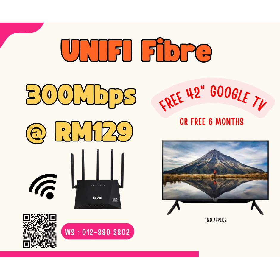 UNIFI FIBRE INTERNET PLAN MURAH - 100Mbps / 300Mbps / 500Mbps (PALING ...