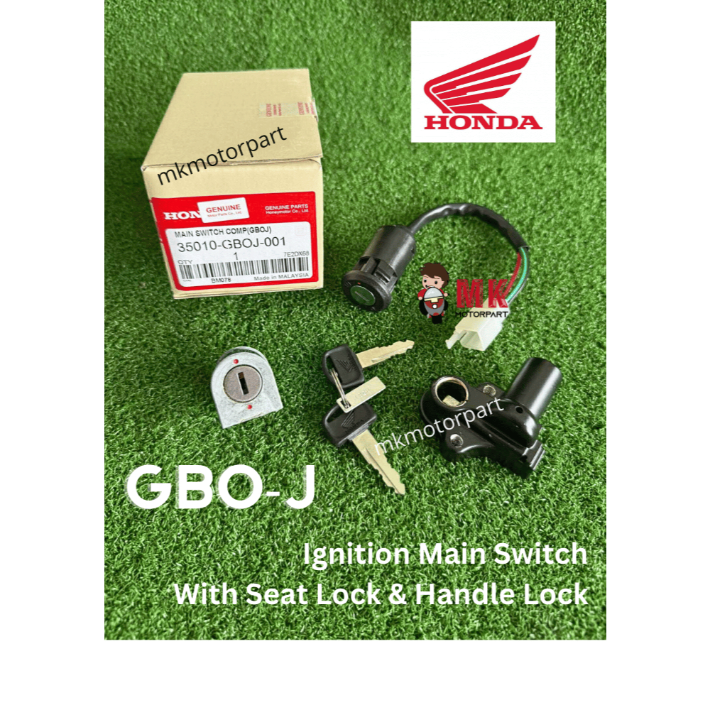 Honda GBO(J) /GBOJ Ignition Main Switch & Handle Steering & Seat Lock ...