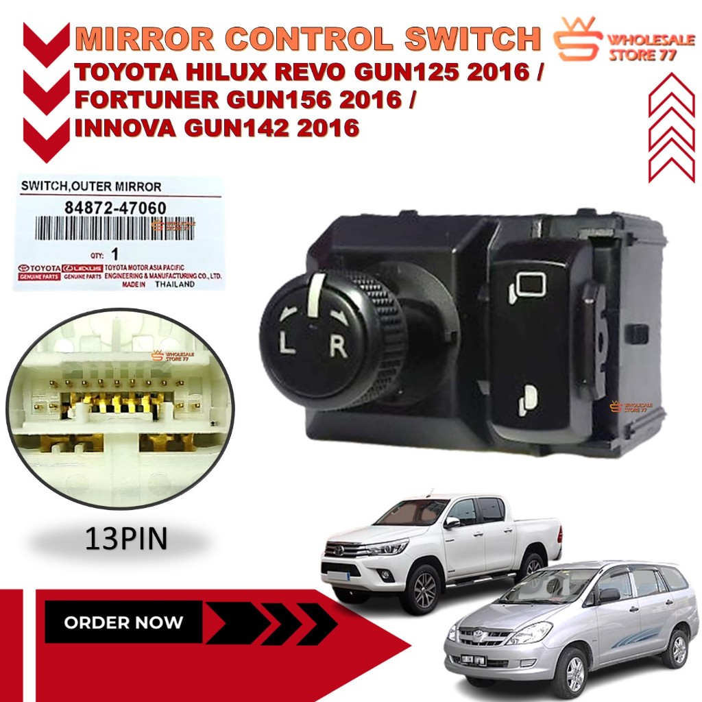 ORIGINAL | TOYOTA HILUX REVO/ INNOVA / FORTUNER / CAMRY ACV50/ SIDE ...