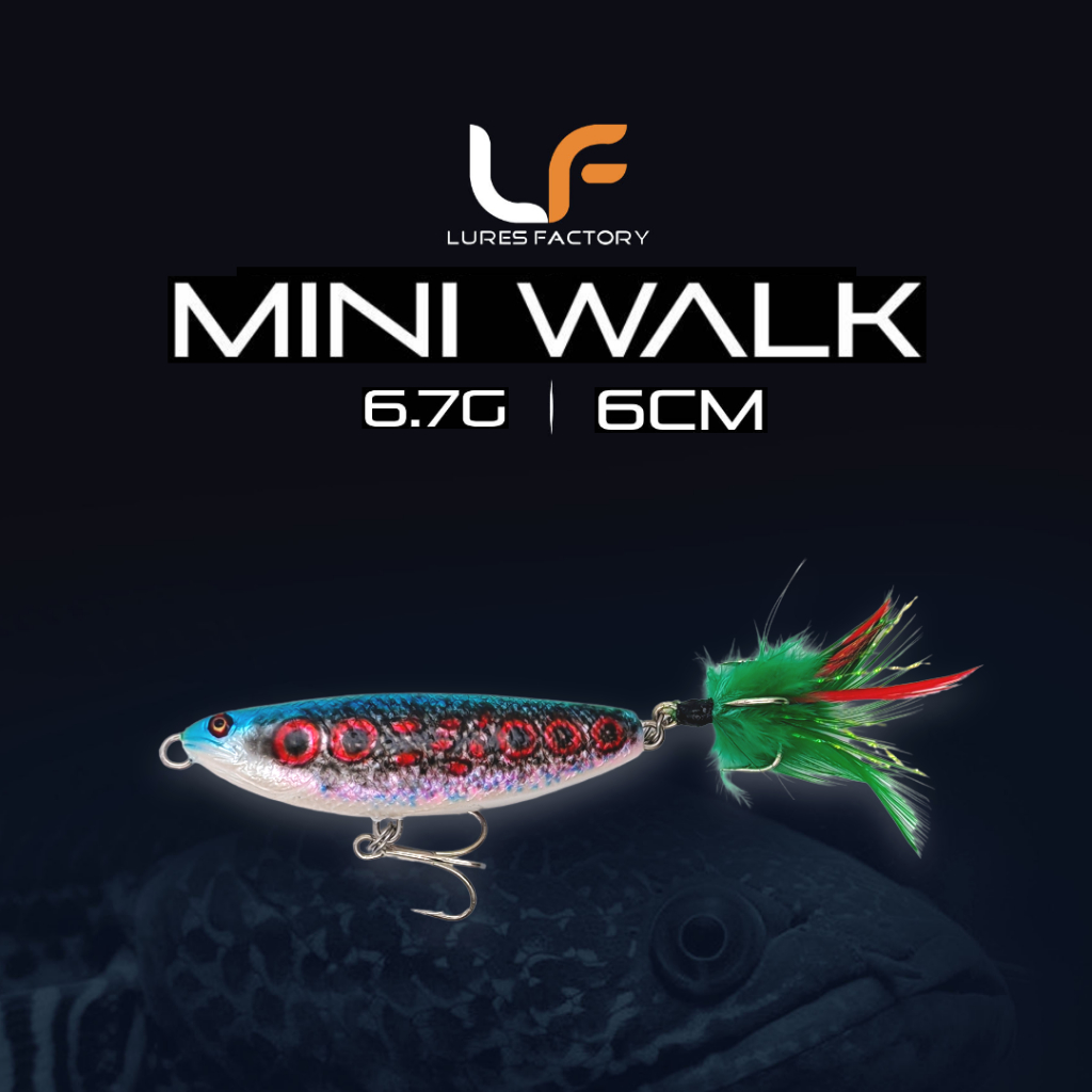 LURESFACTORY - MF MINI WALK 6cm 6.7g HARDBODY LURE TOPWATER | Shopee ...