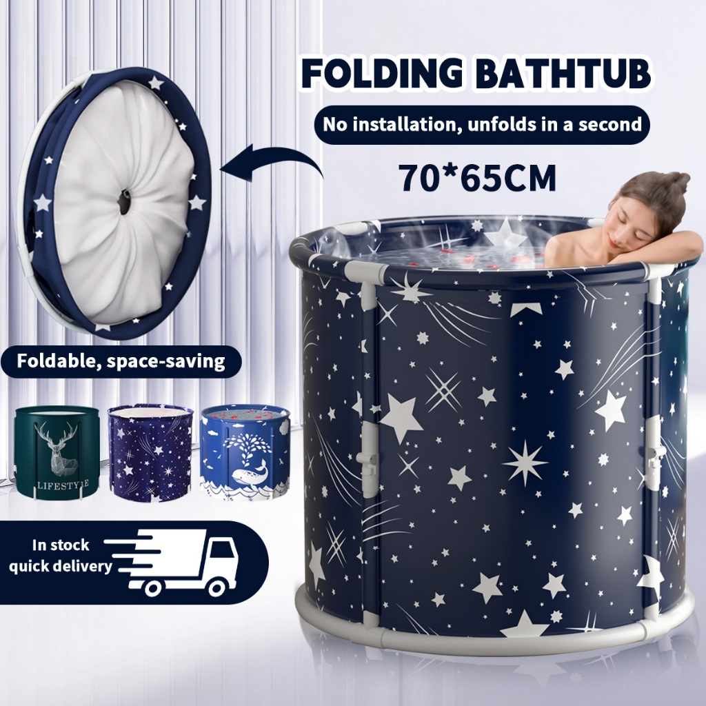 🛁XL Space-Saving Bath Tub | 100L Adult Spa Heat Retention Design ...