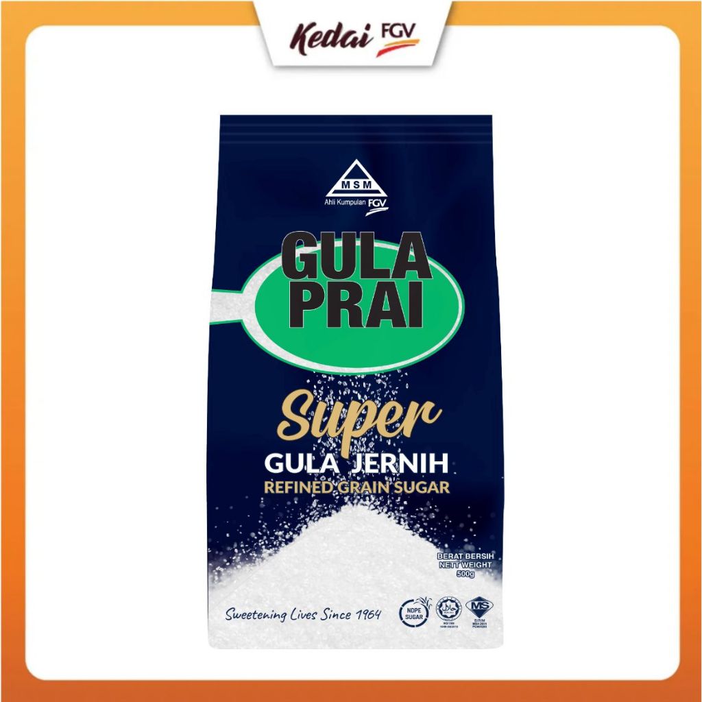GULA PRAI Super Gula Jernih / SUPER PREMIUM GRAIN SUGAR (500g) | Shopee ...