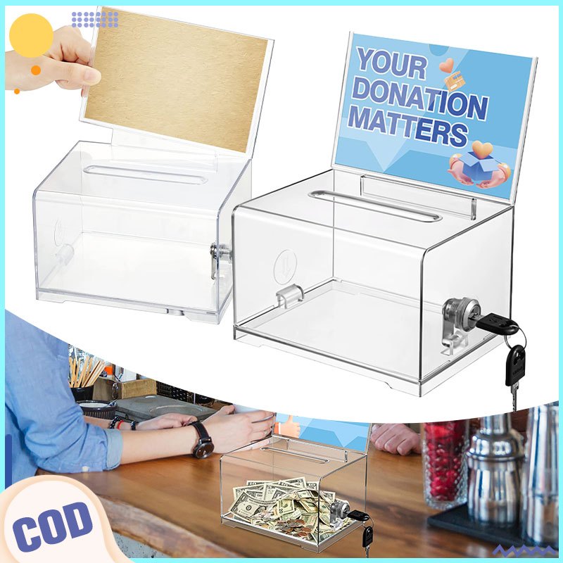 Office and fundraising suggestion box Donation Collection Ballot Box ...