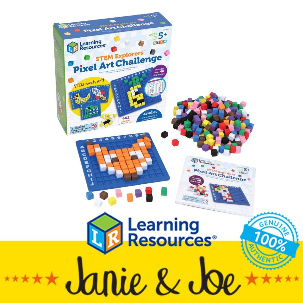 Learning Resources STEM Explorers Pixel Art Challenge- Age 5+, STEM, Math, Coding | Shopee Malaysia