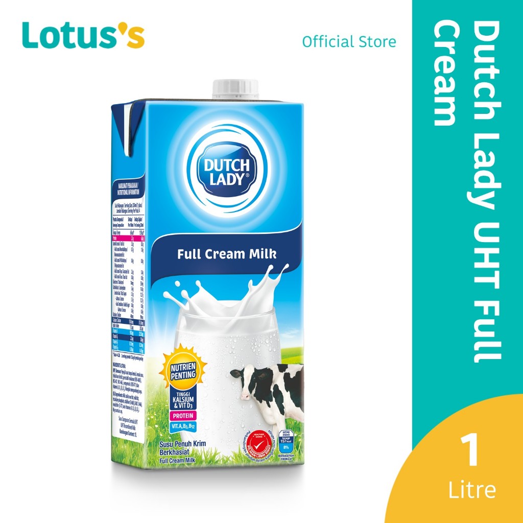 Dutch Lady UHT Milk Full Cream (1L) | Shopee Malaysia