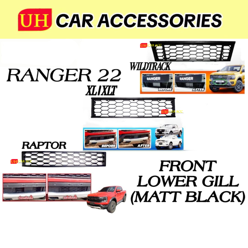 (LOWER GRILL) FORD RANGER T9 XL XLT WILDTRAK RAPTOR 2022 - 2025 FRONT ...