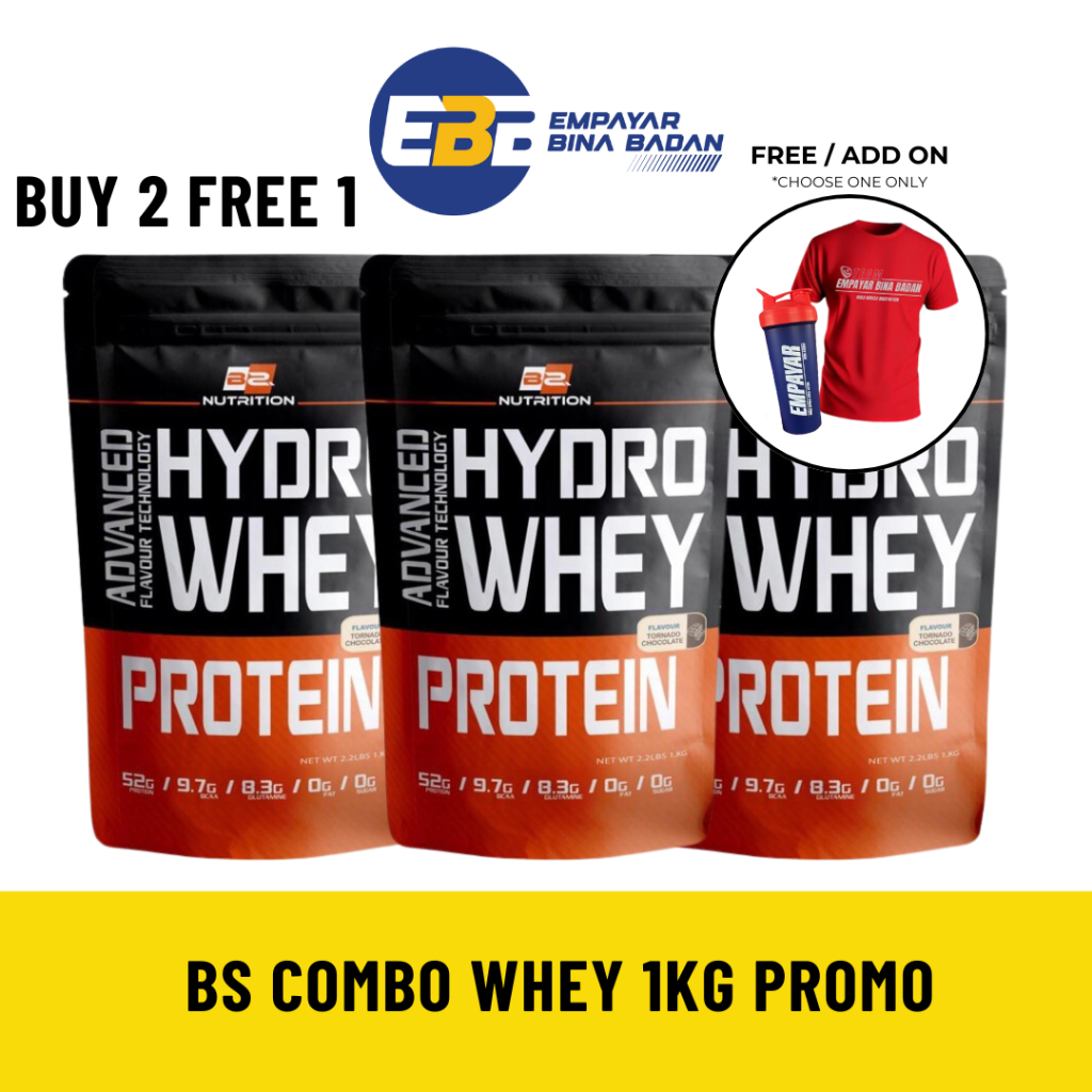 2025 PROMO BS WHEY 1 KG BUY 2 FREE 1 Protein Bs Nutrition hydrolyzed ...