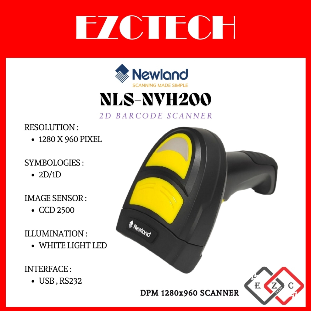 Newland NLS-NVH200-GHD NVH220 1280*960 Industry Dpm 2D Barcode Scanner | Shopee Malaysia