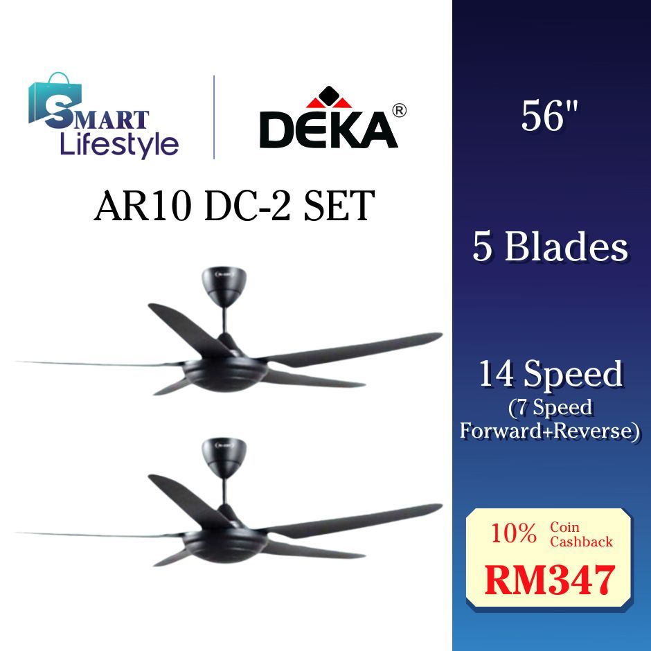 [TWO SET] Deka 56" CEILING FAN WITH REMOTE AR10 DC / REZO 54" MY56 / 56 ...