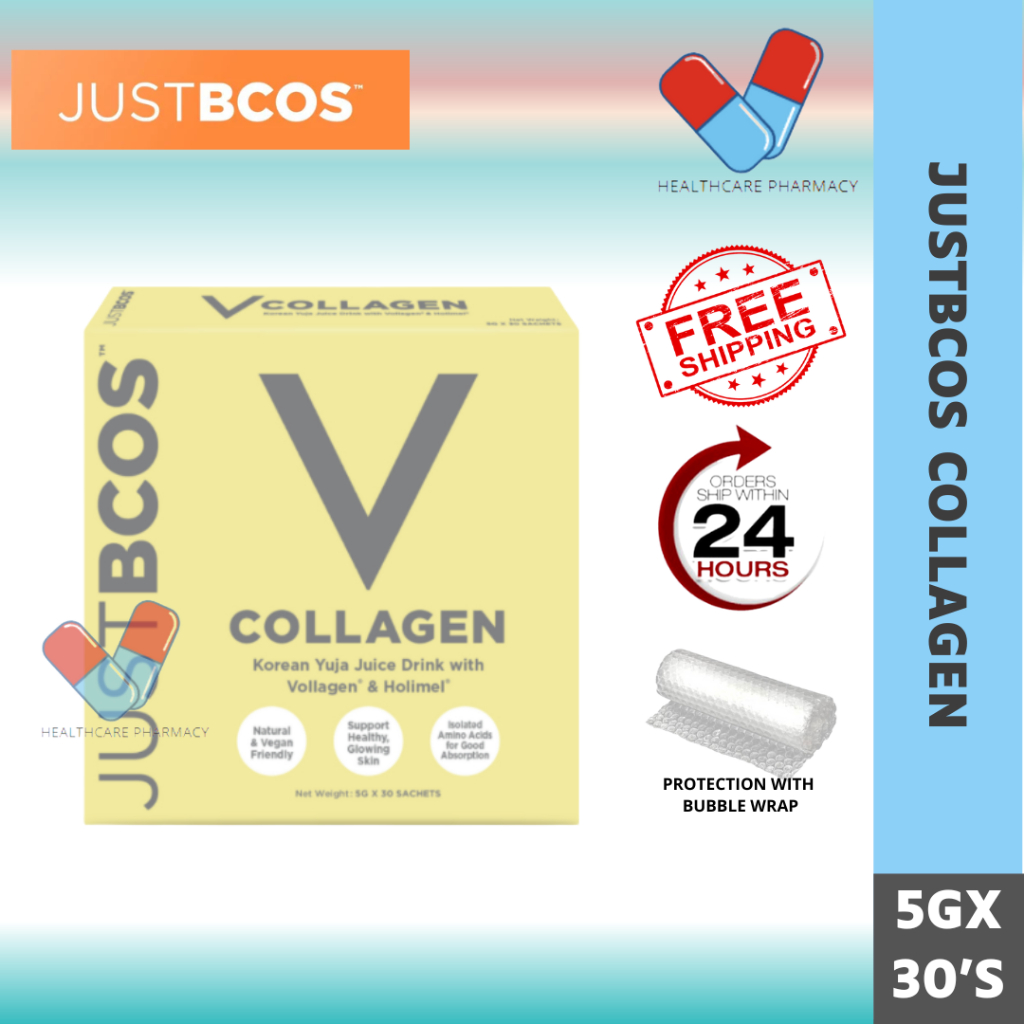 [HEALCAREPHARMACY] JUSTBCOS VCOLLAGEN -Korean Yuja Juice with Vollagen® & Holimel® (5GX30'S ...