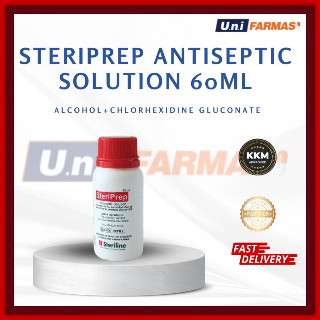 STERIPREP ANTISEPTIC SOLUTION 60ML (CHLORHEXIDINE 2% WITH ISOPROPYL ...
