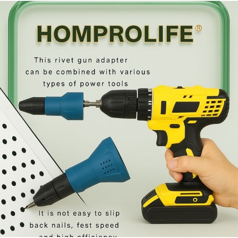 RIVETER ADAPTER CORE RIVETING TOOL FOR ELECTRIC DRILL SCREWDRIVER TOOLS ...