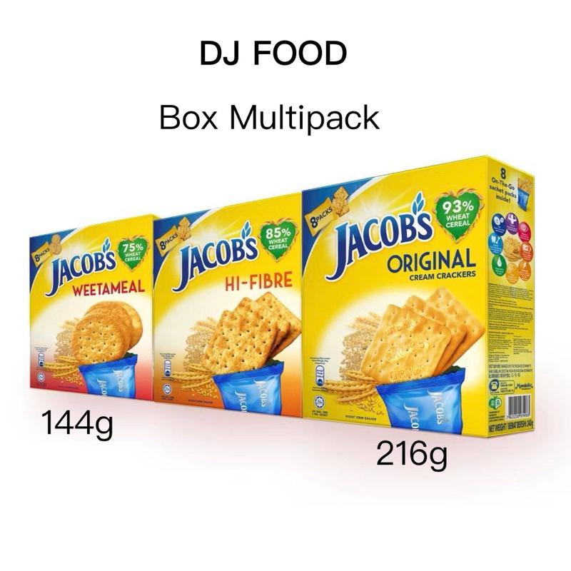 (Outer) Jacob’s BOX Multipack Cream Cracker 216g / Weetameal 144g ...