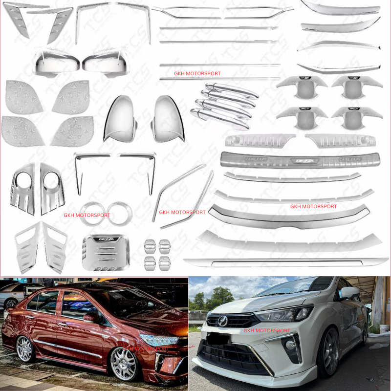 PERODUA BEZZA AV X G 2016 2018 2020 2022 2024 JDM CLEAN CHROME STYLE ...