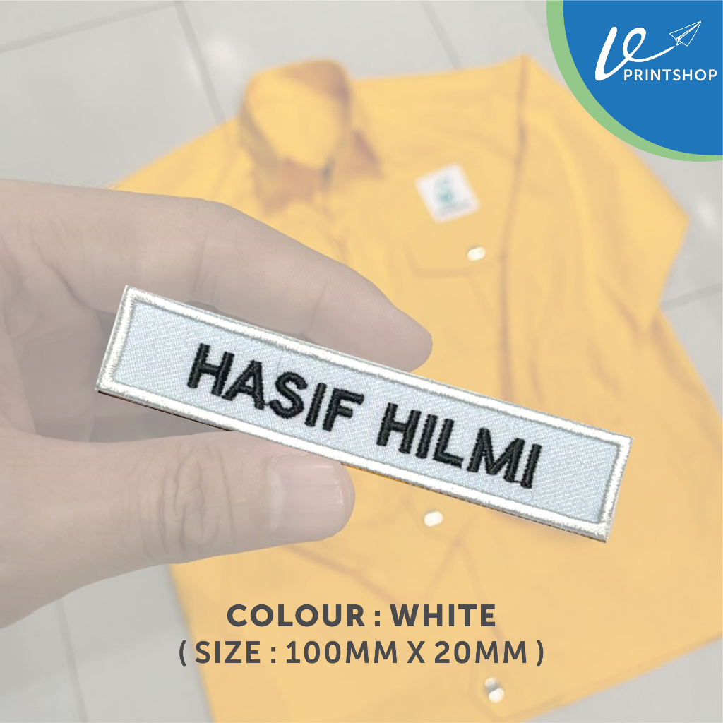 EMBROIDERY NAME TAG COVERALL PATCHES /PETRONAS NAME TAG/ COVERALL NAME ...