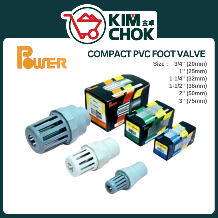 POWER PVC Foot Valve ( 20,25,32,38,50,75mm ) Power Spring Type ABS Foot ...
