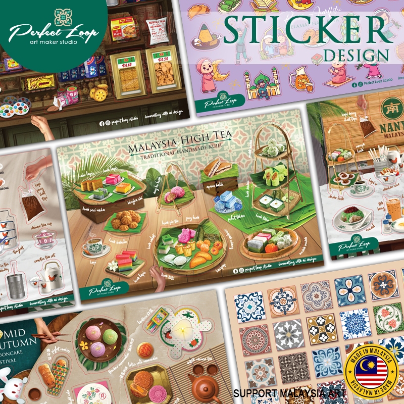 Sticker Design Malaysia Traditional Art Cultural BUY 10 FREE 1 (Pelekat ...