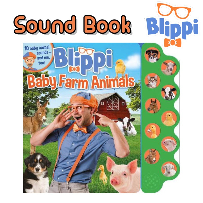 Blippi Baby Farm Animals Big Board Book (10-Button Sound Books ...