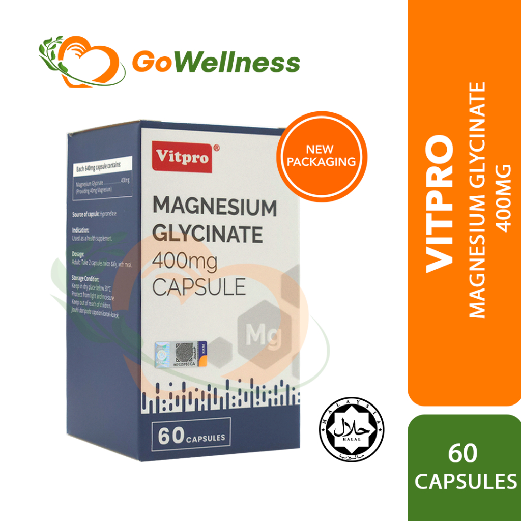 VITPRO MAGNESIUM GLYCINATE 400MG X 60S | Improve Sleep Quality | Reduce ...