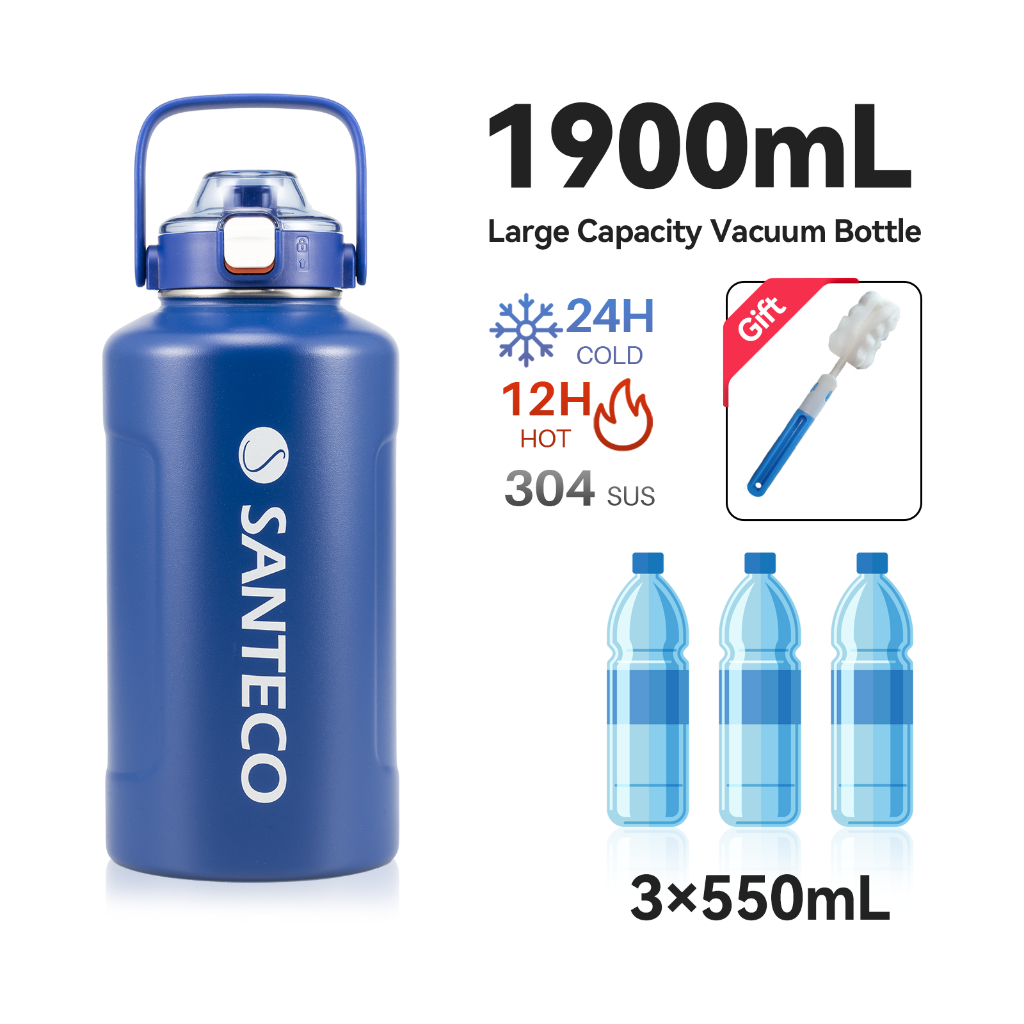 [SANTECO.os] ERIE STAINLESS STEEL VACCUM SPORT BOTTLE 1900ML | Shopee Malaysia