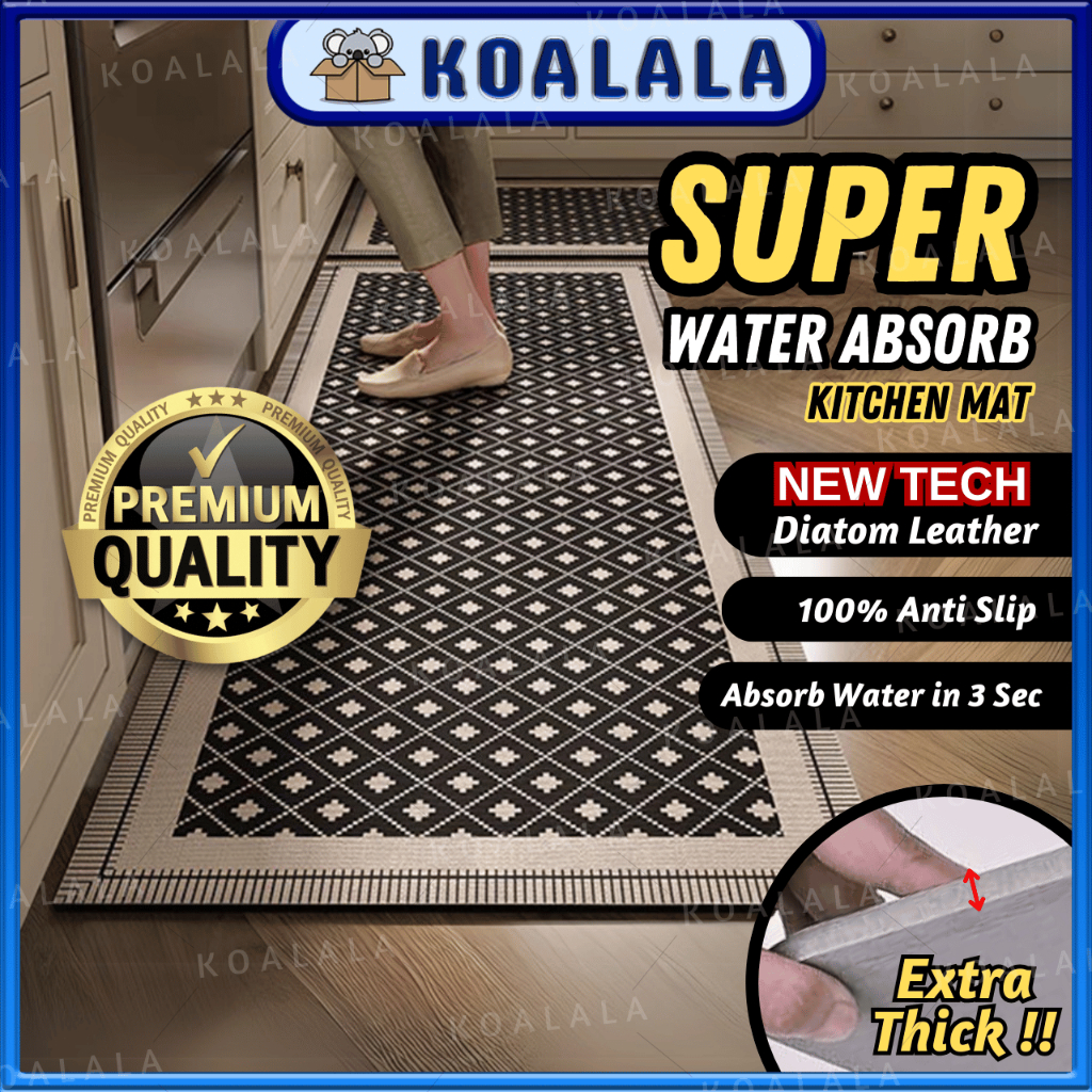 Modern Long Absorbent Bath Mat Fast Dry Floor Diatom Mat Karpet ...