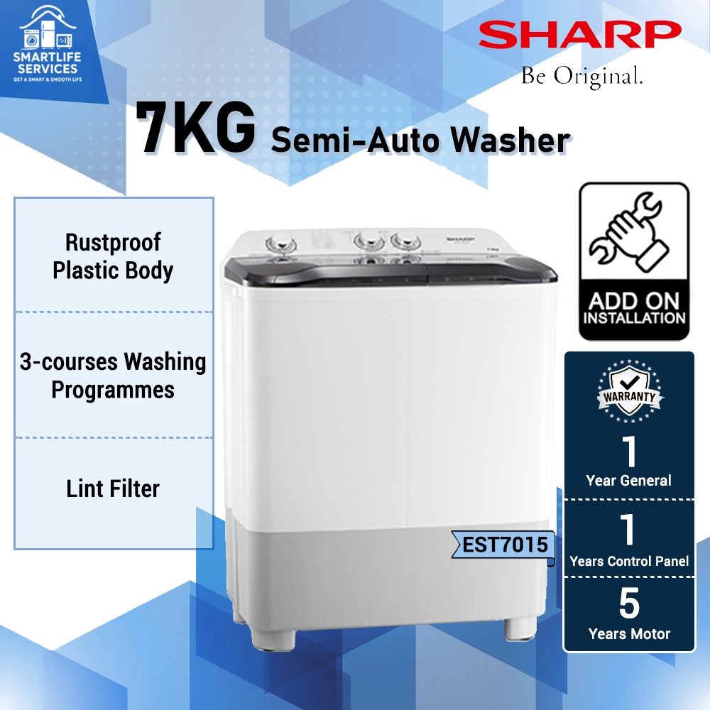 Sharp Semi Auto Washing Machine Washer 7kg/ 8kg/ 11kg/ 13kg/ 14kg | Shopee Malaysia